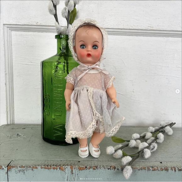 Marlon Creations | Toys | Vintage Baby Susan Doll Jointed Blue Sleep ...